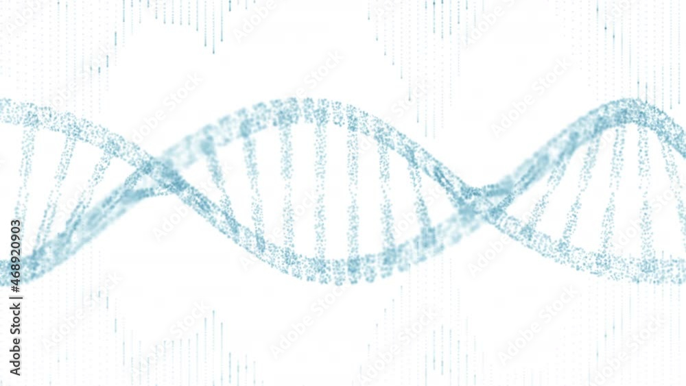 DNA structure, motion medical background. Seamless Loop on white ...
