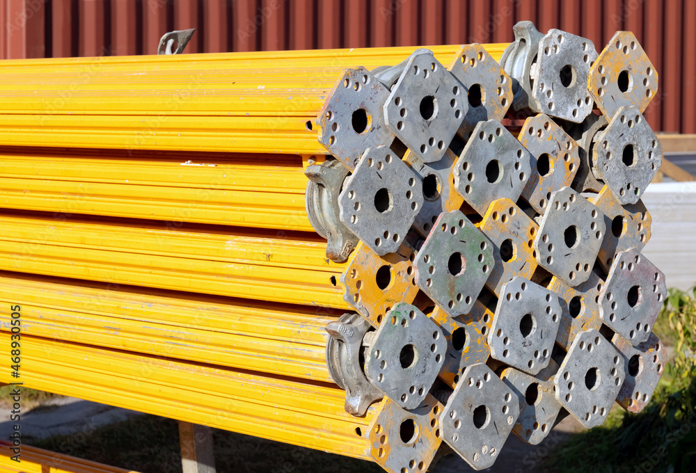 Building aluminum structures for installation work Stock Photo | Adobe ...