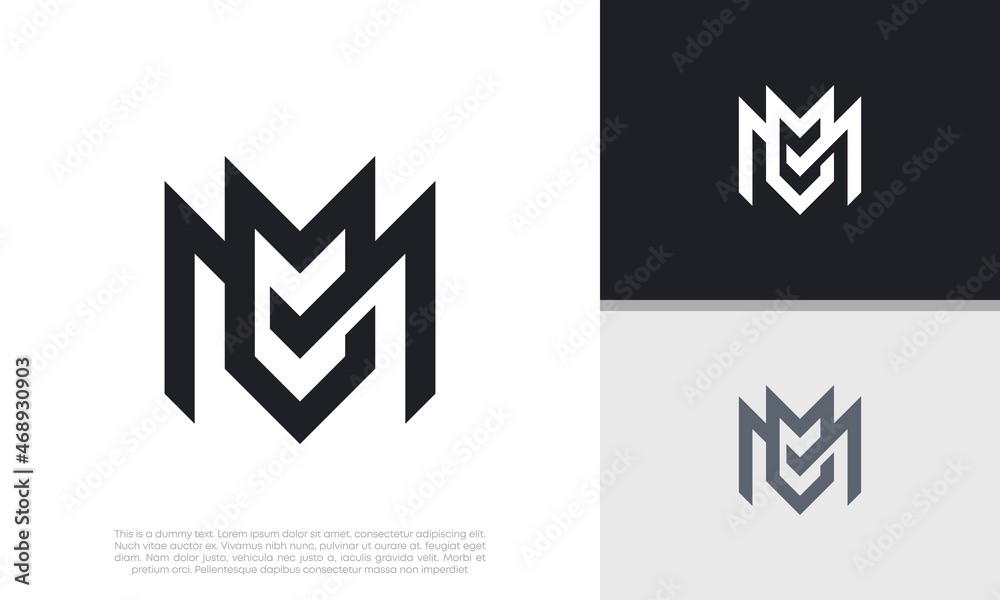Initial M logo design. Innovative high tech logo template. Stock Vector ...