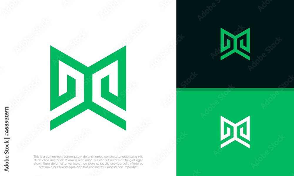 Initial M logo design. Innovative high tech logo template. Stock Vector ...