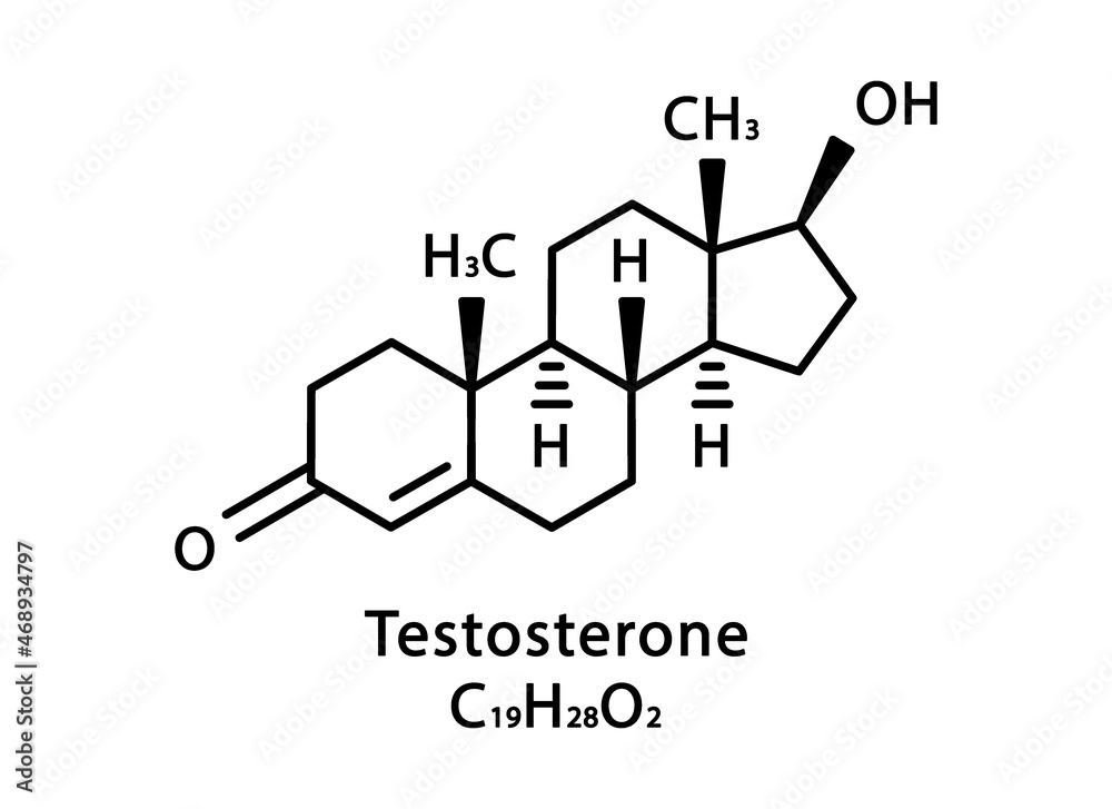 Skeletal Formula Of Testosterone Stock Illustration Illustration Of