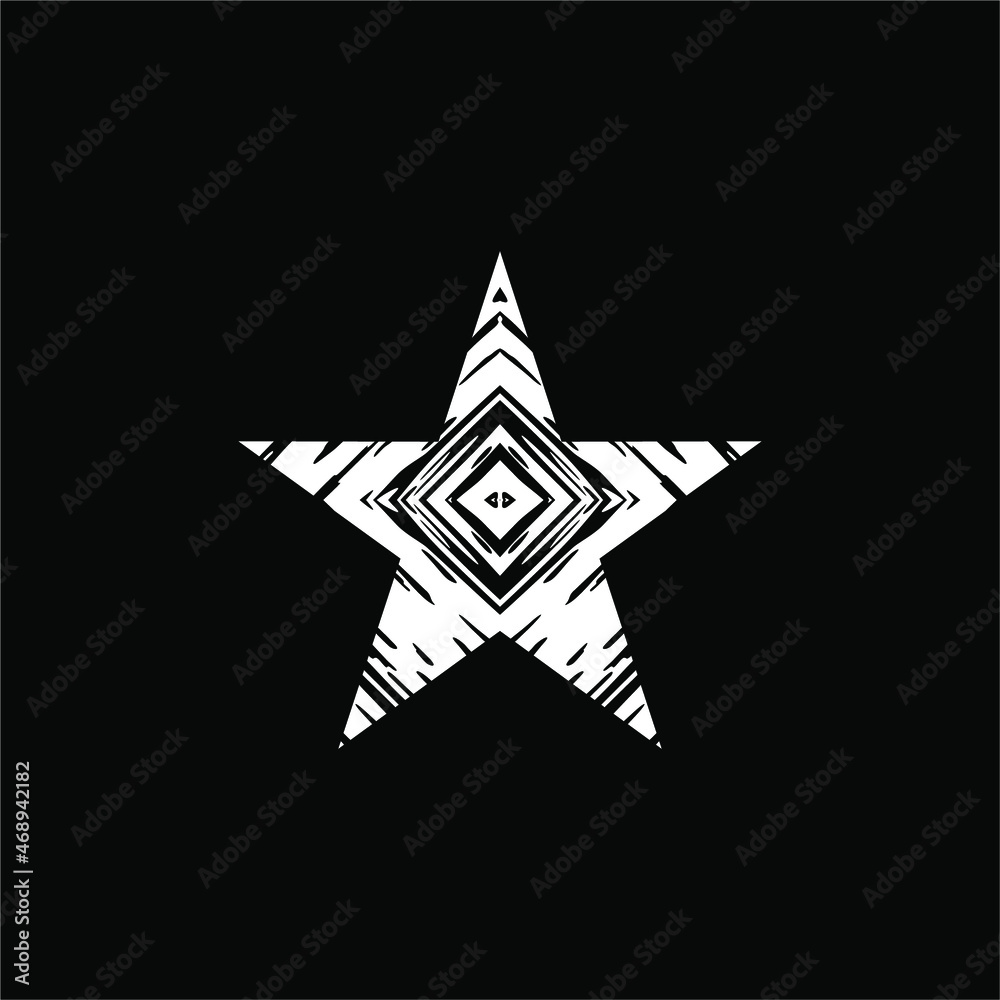 Abstract Star-Shaped for Icon, Symbol, Pictogram, Logo or Design ...