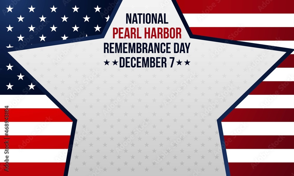 Pearl Harbor Remembrance Day Background. December 7. Template for ...