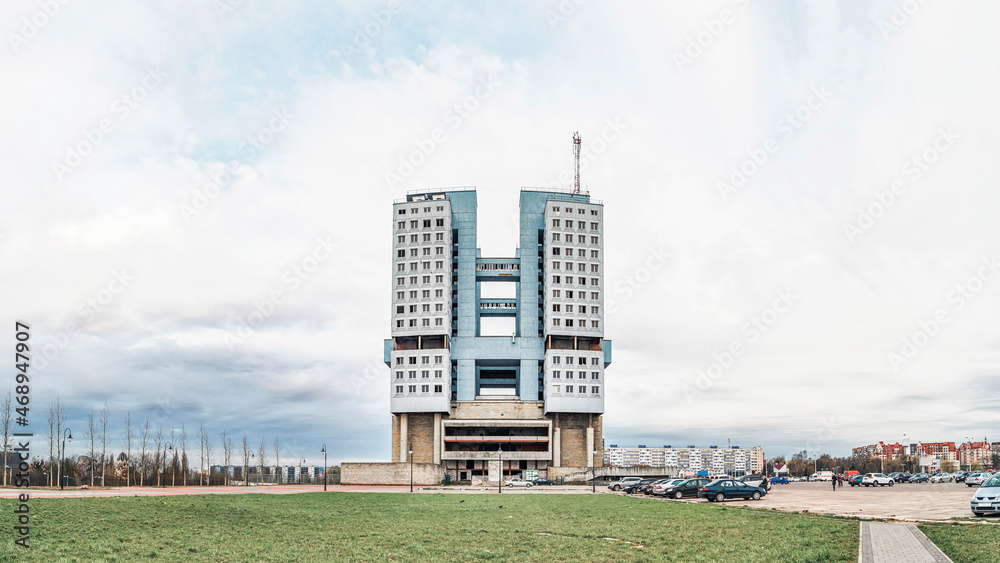 House of Soviets in Kaliningrad, an abandoned building in the ...