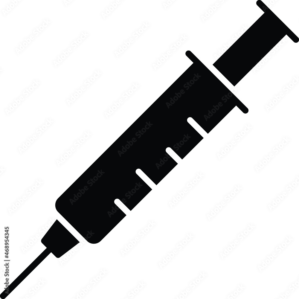hospital and medical icon injection and syringe Stock Vector | Adobe Stock
