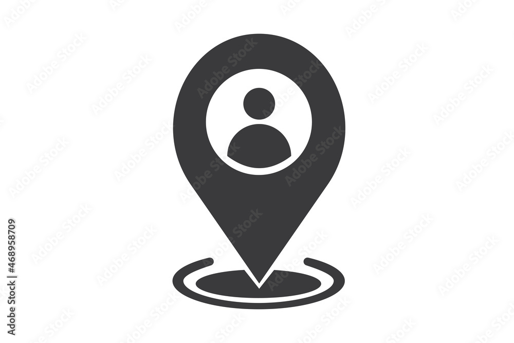 location people icon on white background for website, application ...