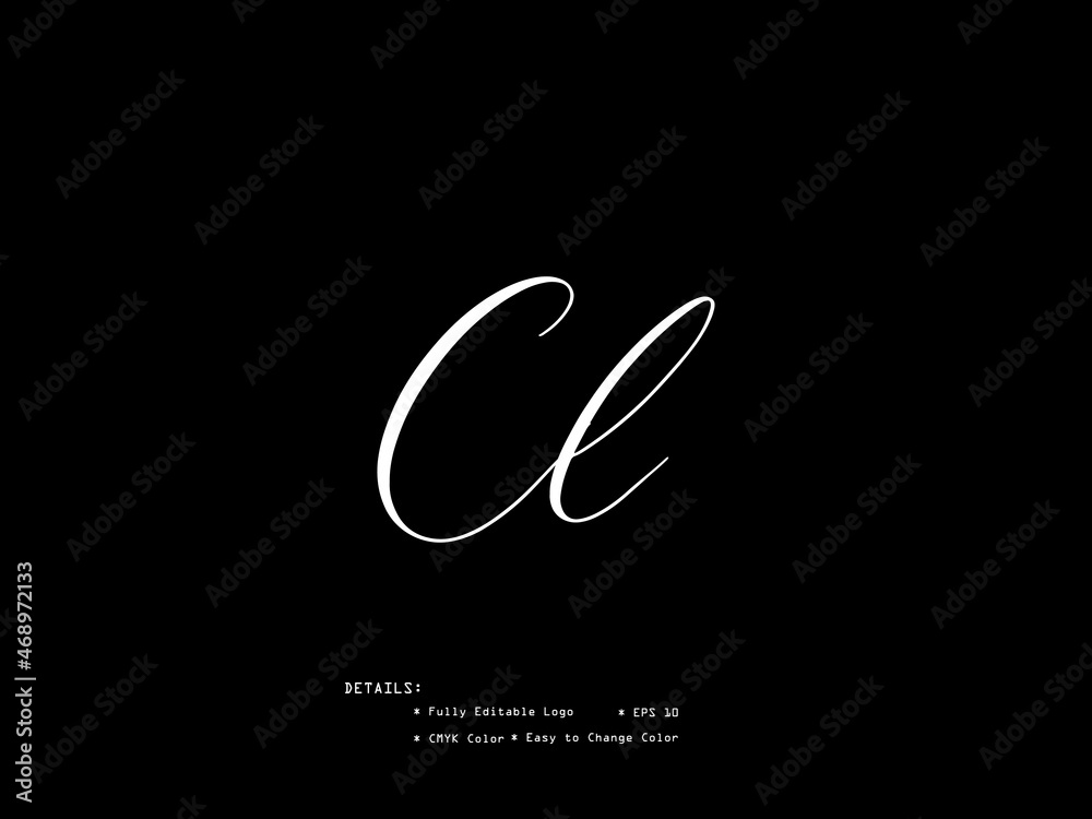 Letter CL Logo, Signature Cl c&l Handwriting monogram logo Vector for ...