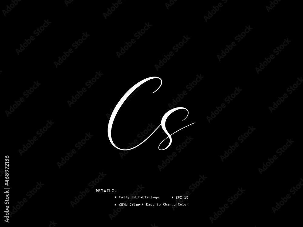 Letter CS Logo, Signature CS c&s Handwriting monogram logo Vector for ...