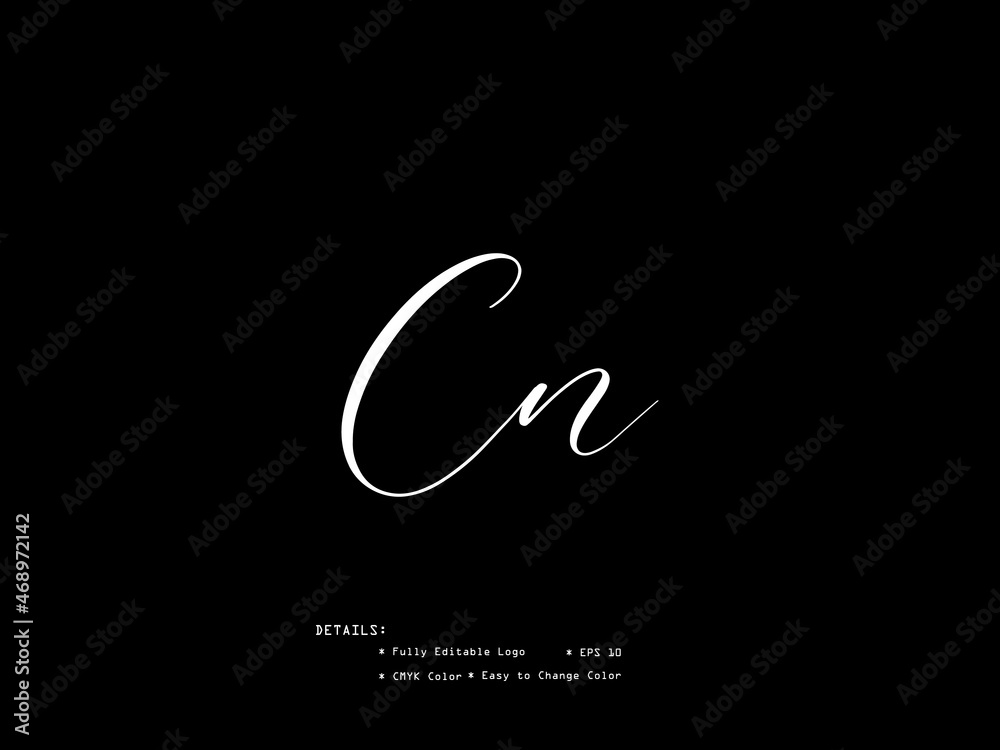 Letter CN Logo, Signature CN c&n Handwriting monogram logo Vector for ...