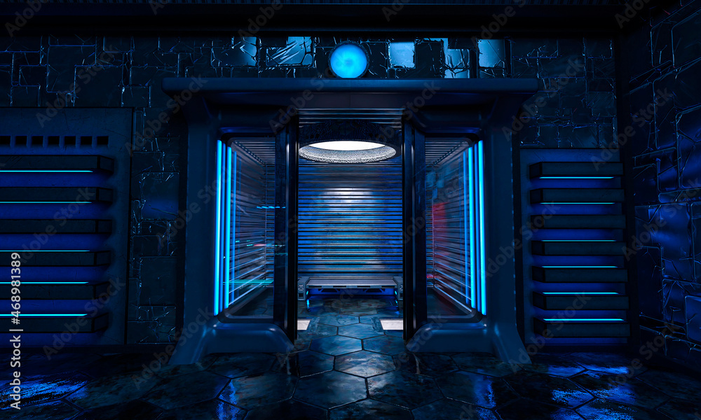 meeting room in the alien place scene Stock Illustration | Adobe Stock