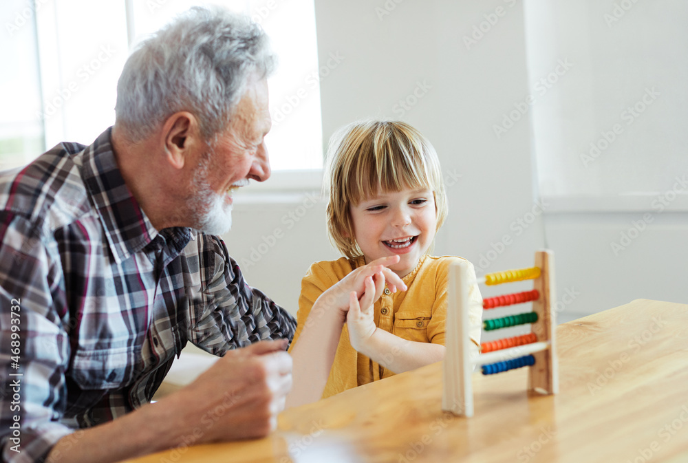 grandchild family child grandparent grandfather abacus mathematic ...