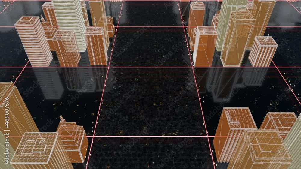 Concept of modern architecture and urban planning, 3d background ...