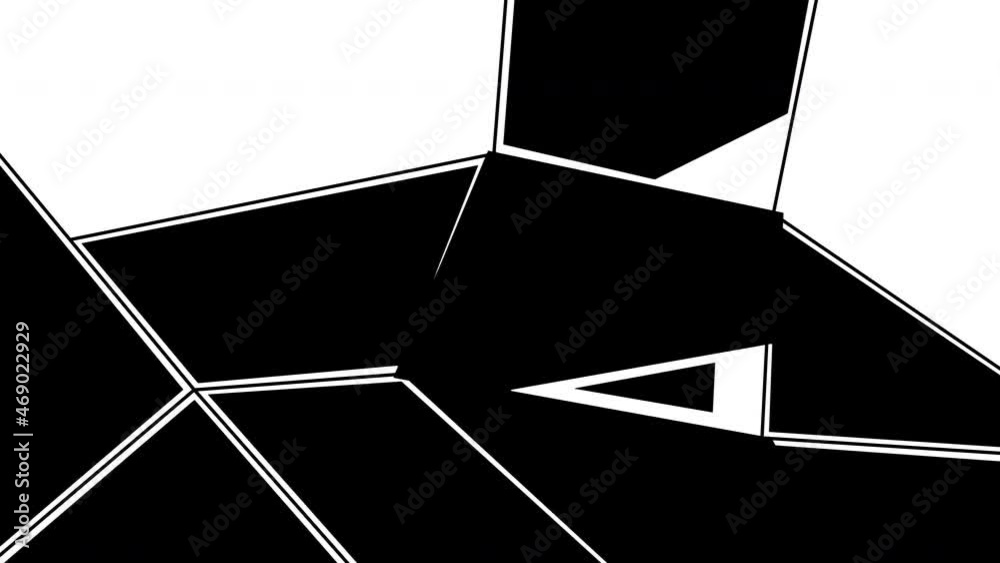 Transition animation with black mosaic and line. Fills the screen with ...