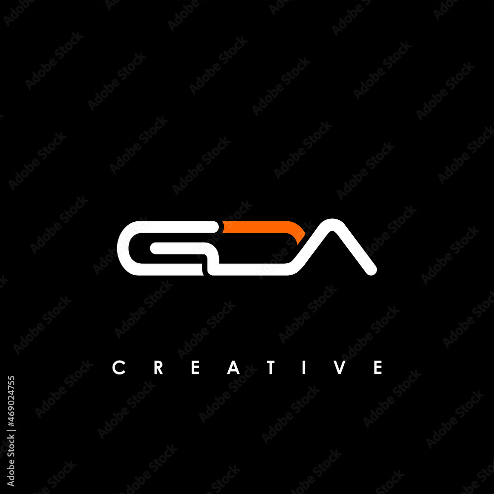 GDA Letter Initial Logo Design Template Vector Illustration Stock ...