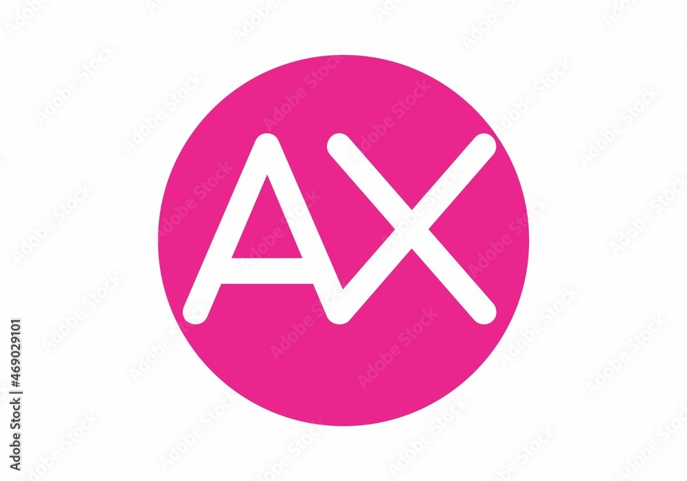 colorful and unique of AX initial letter Stock Vector | Adobe Stock