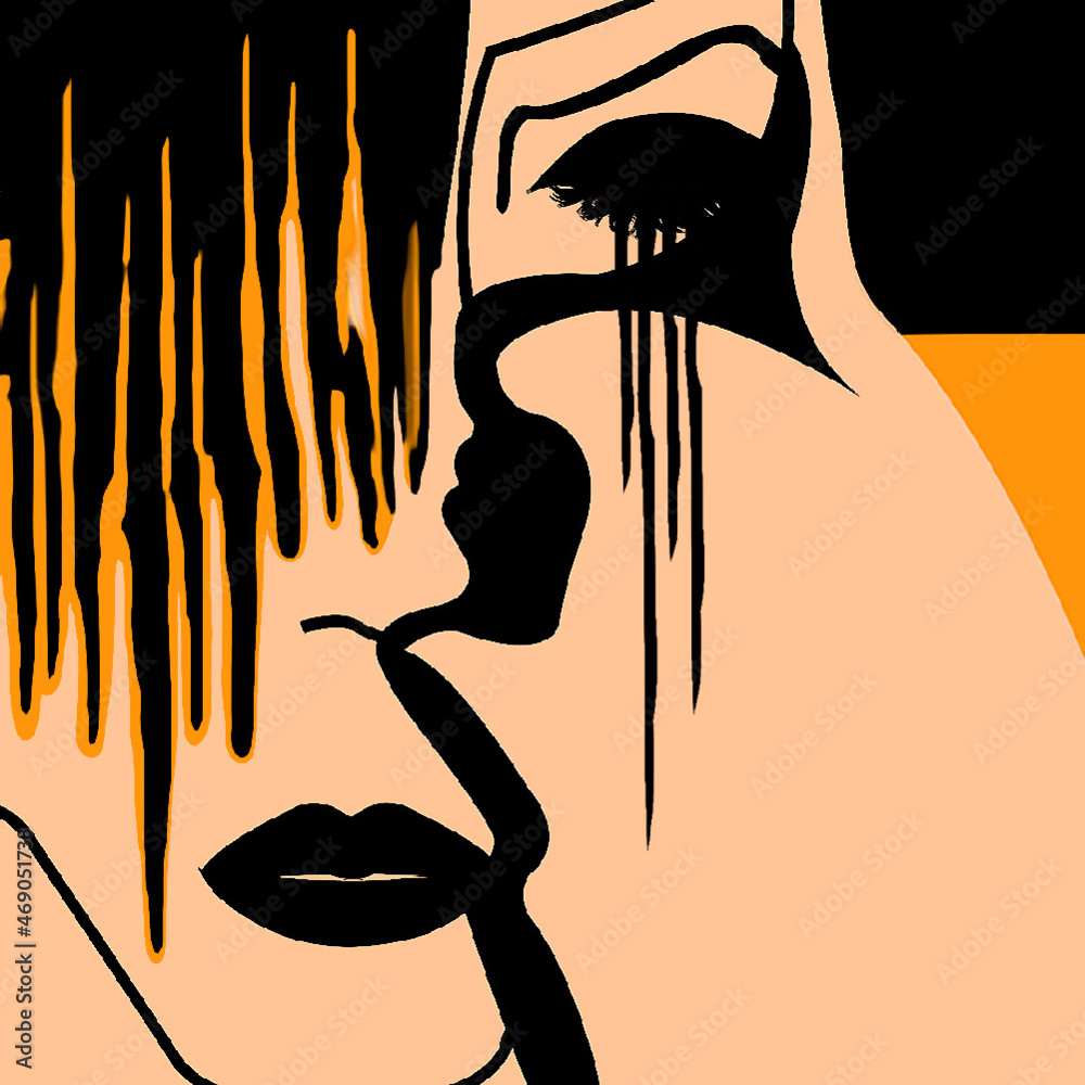 Silhouette Woman Vector Illustration Body Fashion Beauty Art