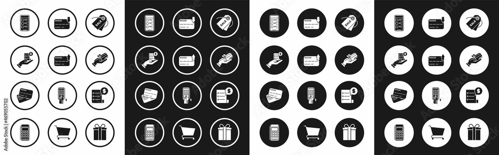 Set Price tag with an inscription Sale, Credit card, Human hand holding ...