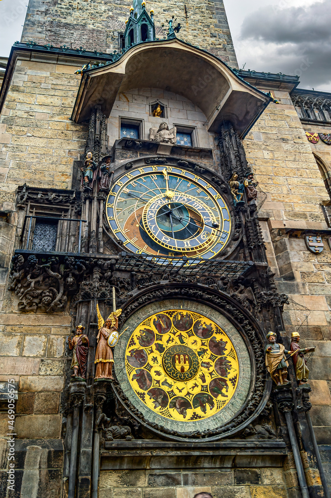 prague astronomical clock. Orloj, Historical medieval astronomical ...
