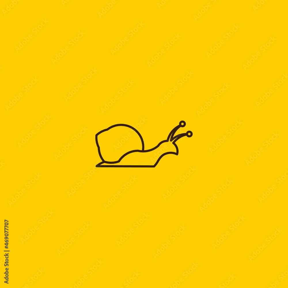 Snail Line Art. Simple Minimalist Logo Design Inspiration. Vector ...