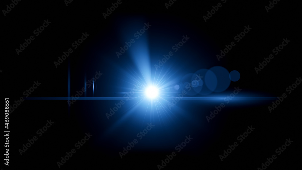 Blue lens flare - light flare for special effect Stock Illustration ...