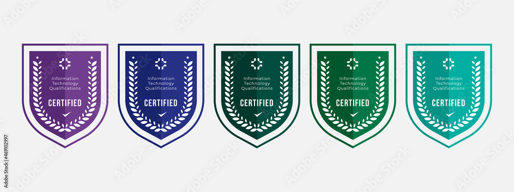 Certified logo badge shield design for company training badge ... Certified logo badge shield design for company training badge ...