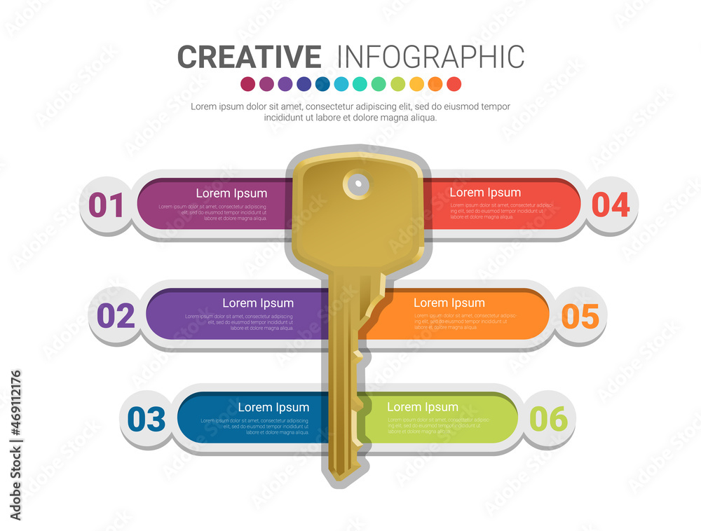 Key elements infographics design for Presentation business, can be used ...