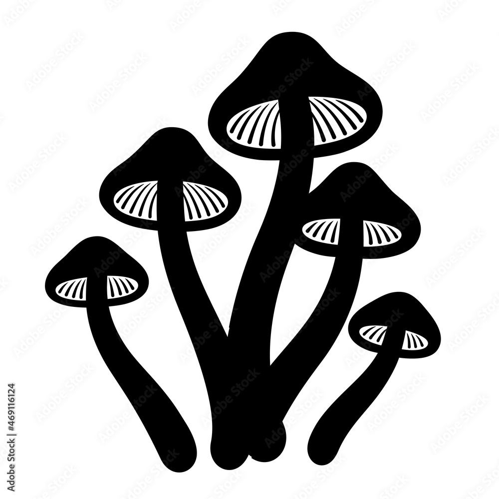 Magic mushrooms drawing Stock Vector | Adobe Stock