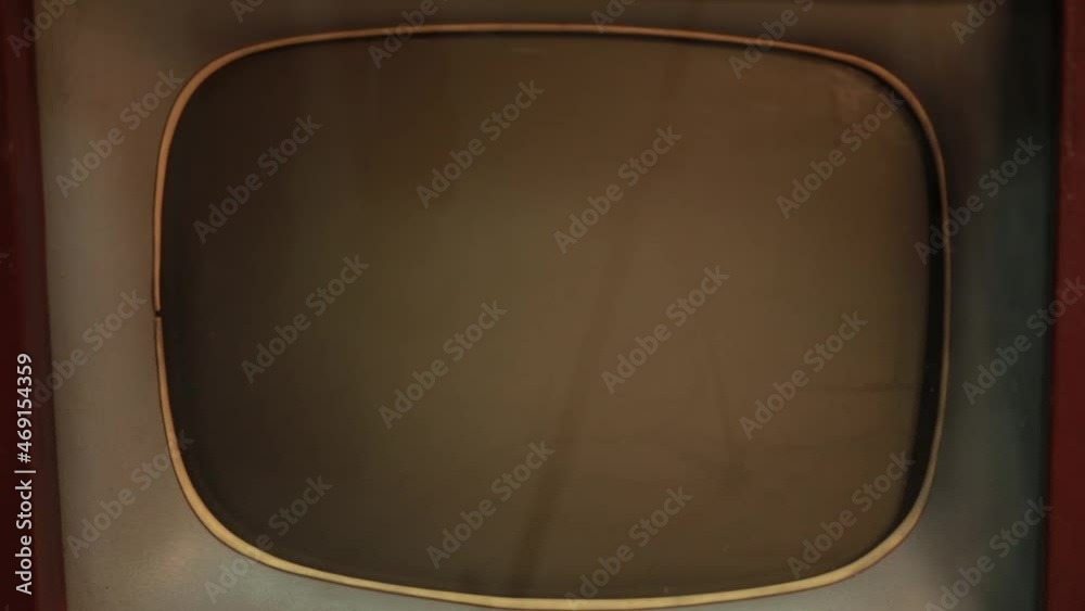 Turn off the screen. Visual clutter on an old 20th century TV screen ...