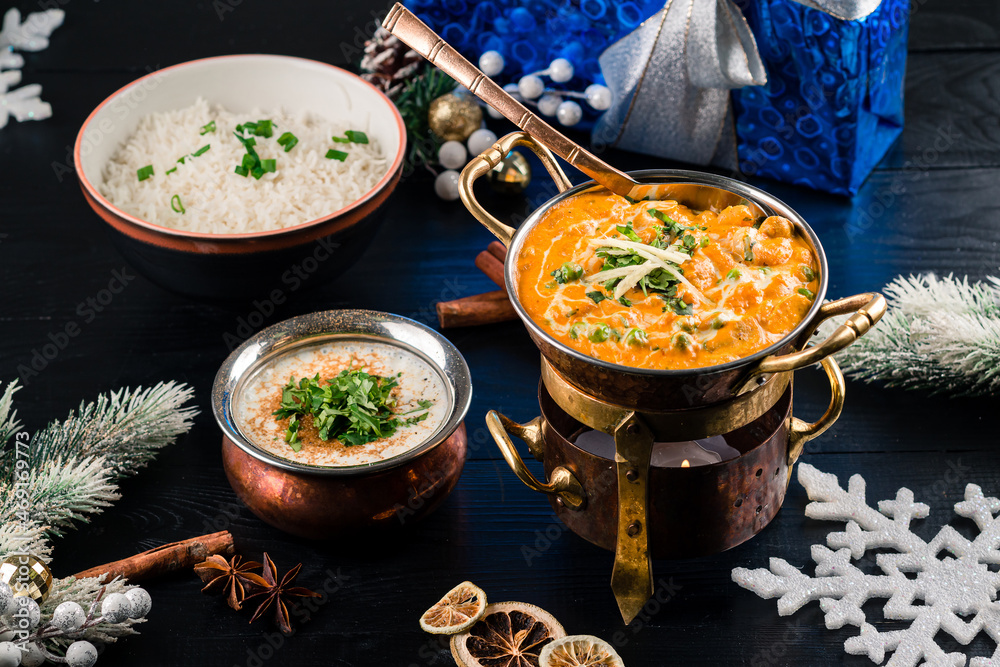 christmas dishes in indian cuisine, roast Indian spices, side dish ...