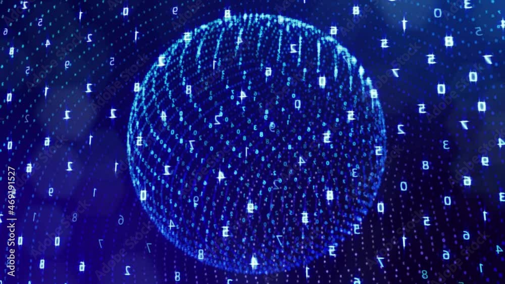Vidéo Stock 3d loop background, concept of digital data processing, calculation and ...