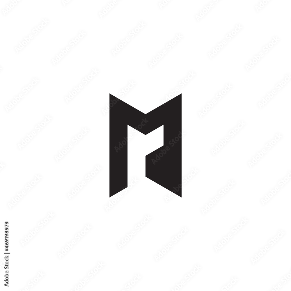 letter M and r invisible simple symbol logo vector Stock Vector | Adobe ...