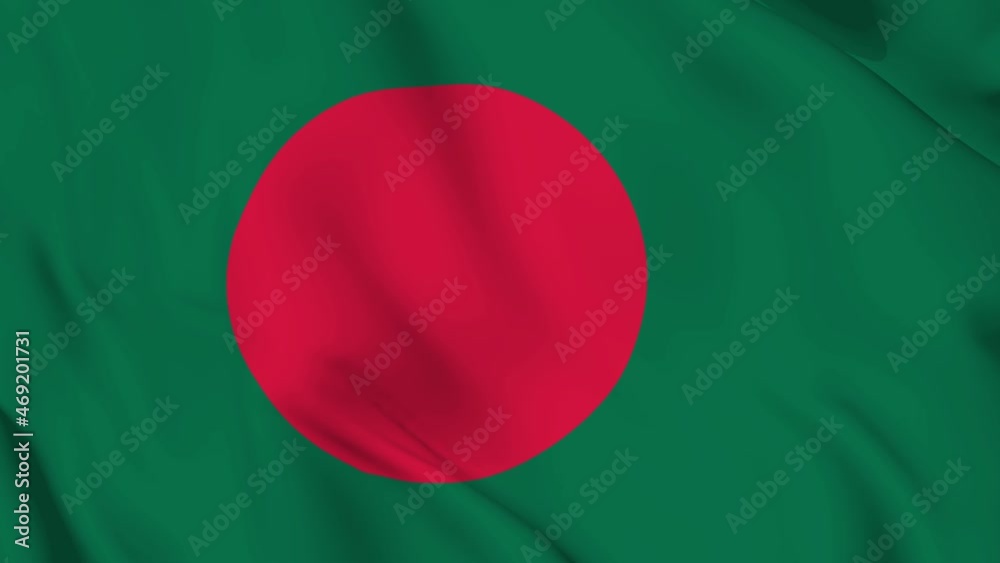 4K Ultra Hd 3840x2160. A beautiful view of Bangladesh flag video. 3D ...