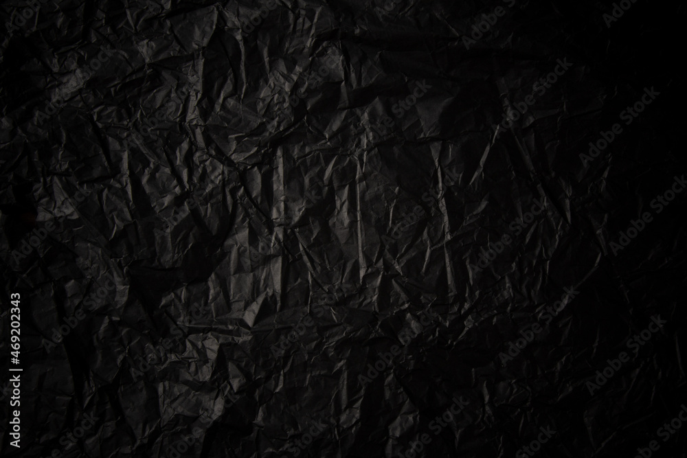 Crumpled black paper texture Stock Photo | Adobe Stock
