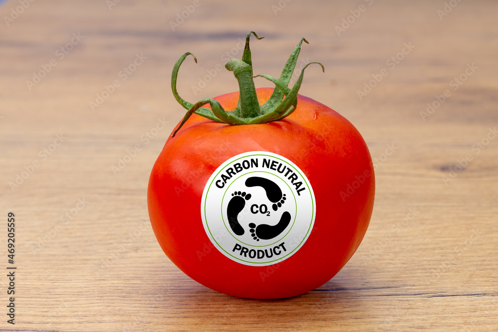 tomato with carbon neutral product label, consumer labels on food to ...