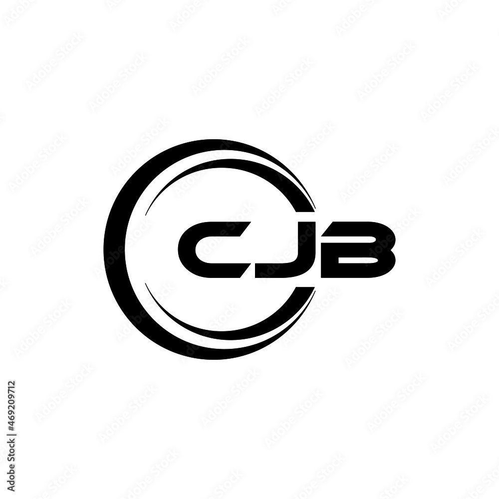 CJB letter logo design with white background in illustrator, vector ...