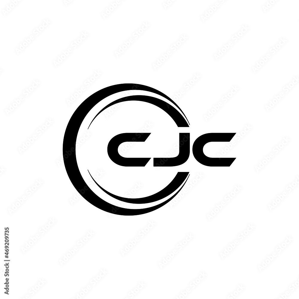 CJC letter logo design with white background in illustrator, vector ...