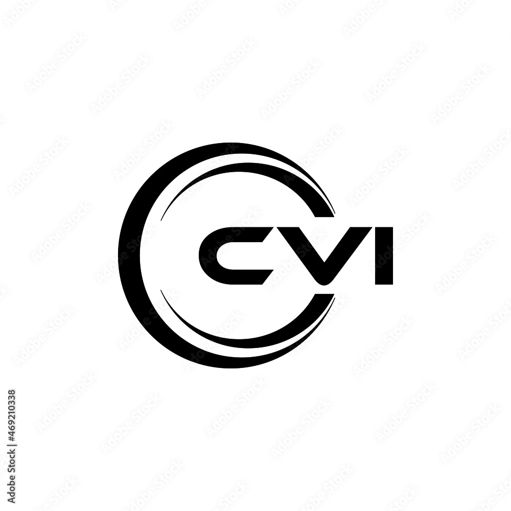 Vettoriale Stock CVI letter logo design with white background in ...