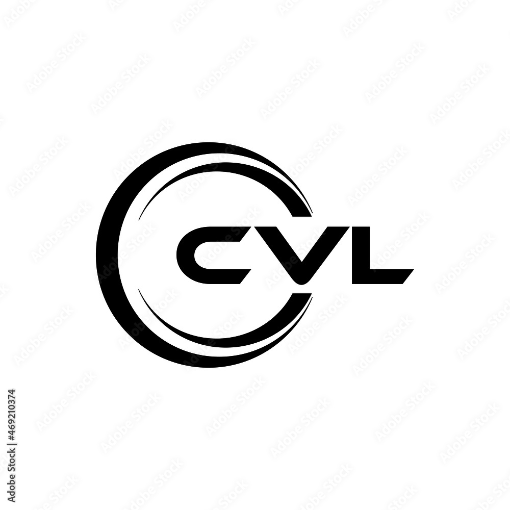 CVL letter logo design with white background in illustrator, vector ...