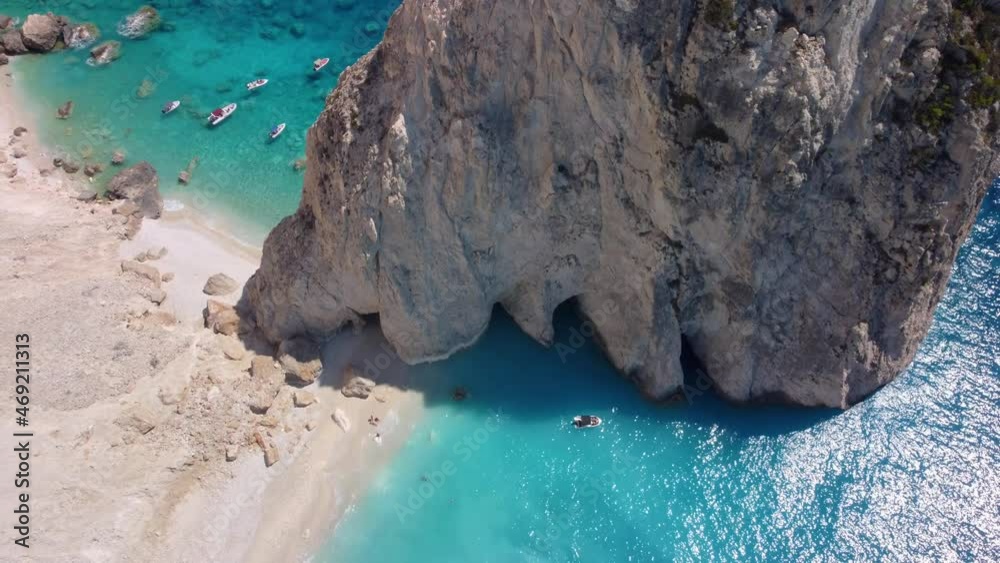 Remote Mizithres rocks and beaches on the south coast of Zakynthos ...