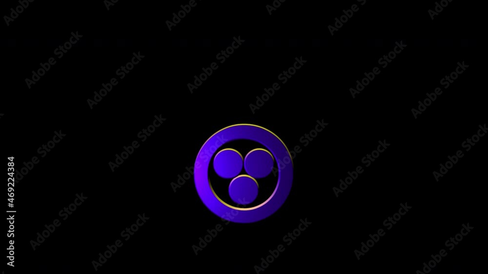 Alchemical Symbol For Caput Mortuum Icon Animation. Purple text with ...