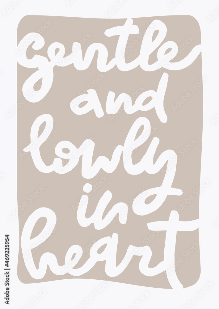 Vector "Gentle and lowly in heart" Matthew 11:29 bible verse ...