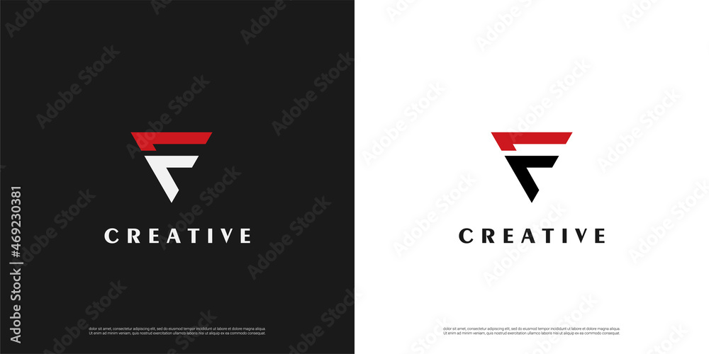 Letter F logo icon modern design template elements Stock Vector | Adobe ...