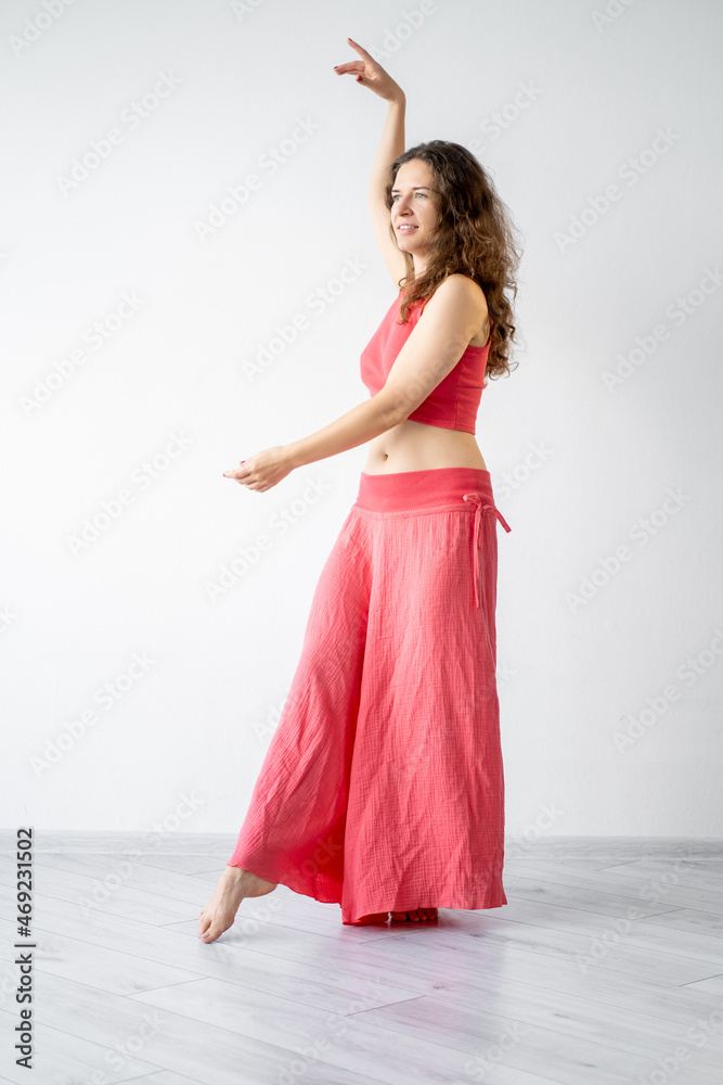 Modern ballet. Female dancer. Professional school. Beautiful inspired ...