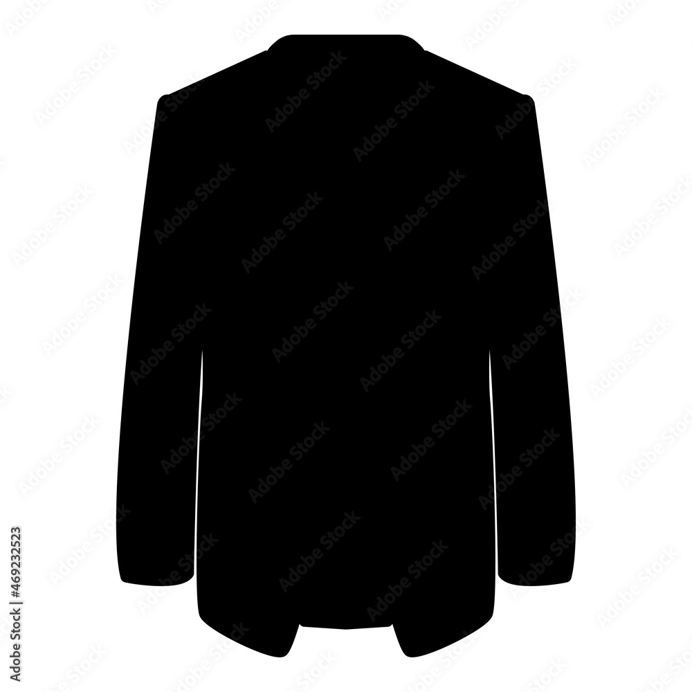 Jacket coat icon black color vector illustration flat style image Stock ...