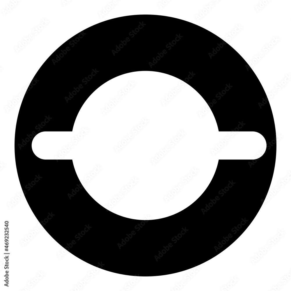 Gasket with groove laying icon black color vector illustration flat ...