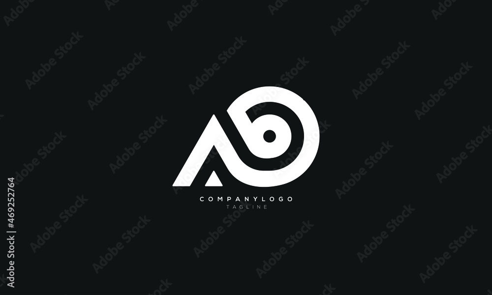 ABD, AD, AB, DA, BA, Abstract initial monogram letter alphabet logo ...