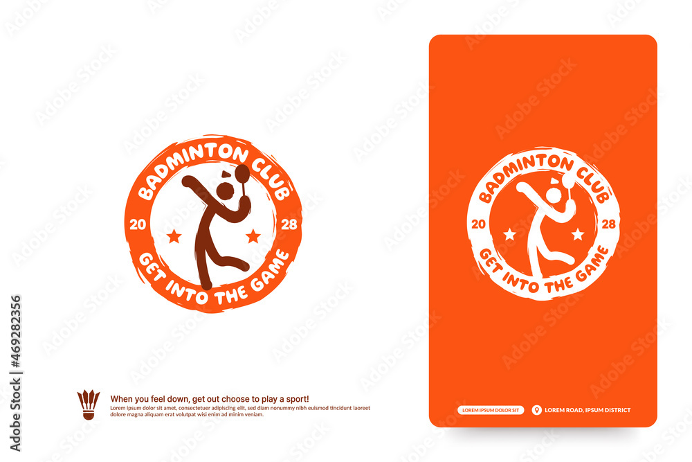 Badminton club logo design template, Badminton tournaments logotype ...