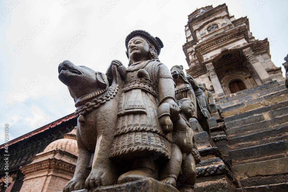Kathmandu,Nepal,04,20,2019.Bhaktapur Durbar Square is royal palace of ...
