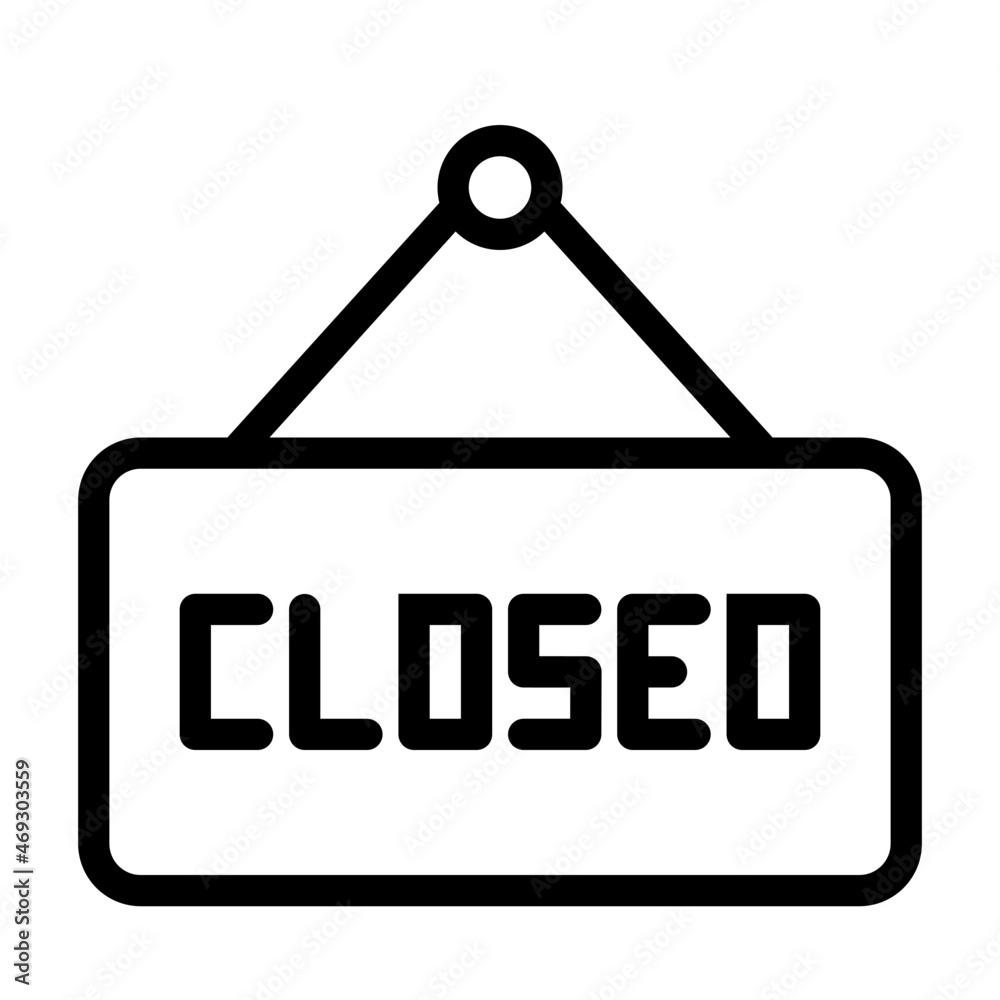 closed sign icon Stock Vector | Adobe Stock