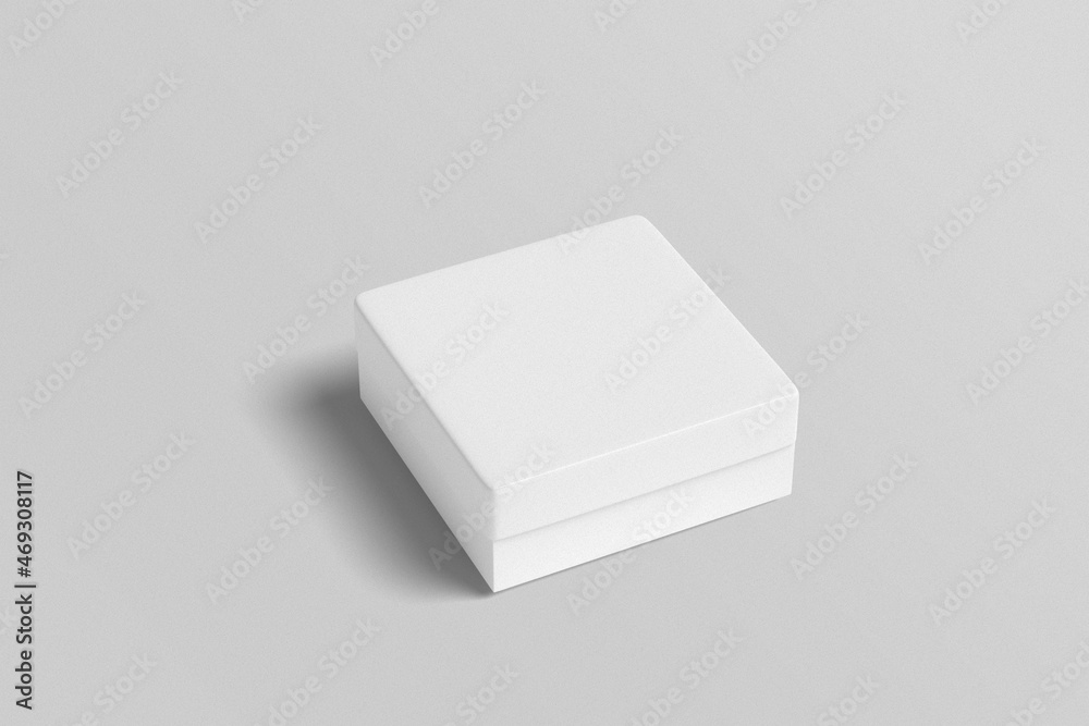 Packaging square box mockup. 3d rendering object. Stock Illustration ...